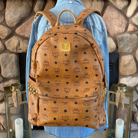 MCM | Bags | Mcm Large Visetos Studded Stark Backpack | Poshmark